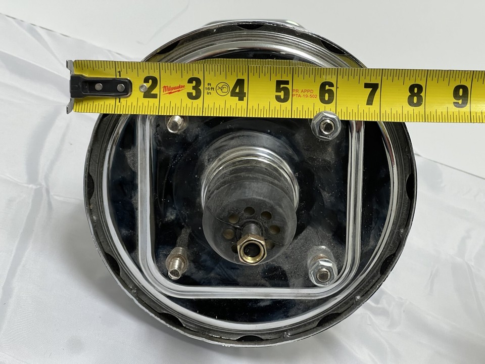 Chrome Chevy 8" Dual Disc Disc Power Booster + Milled Master Cylinder ...