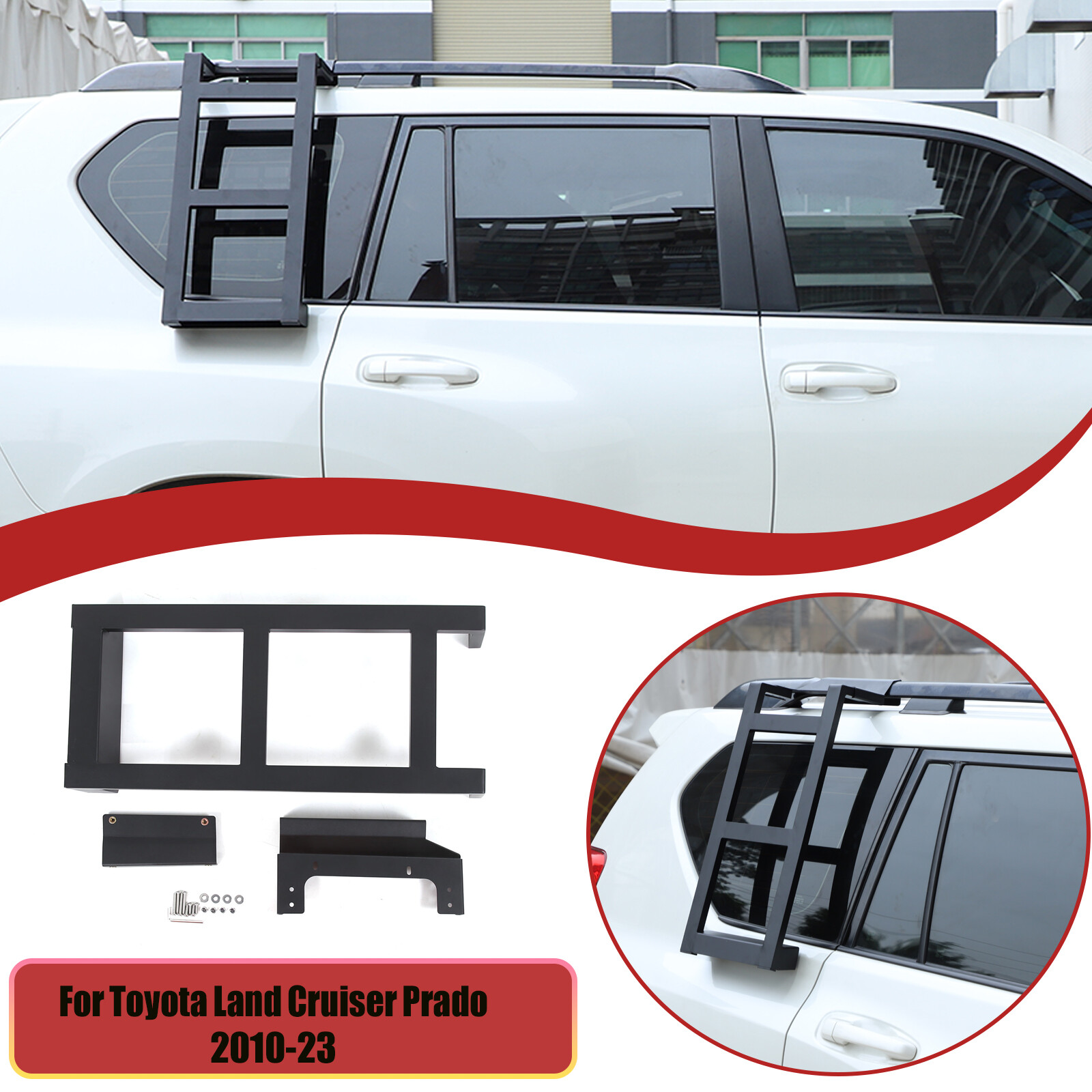 Right Side Rear Window Climbing Step Ladder For Toyota Land Cruiser ...