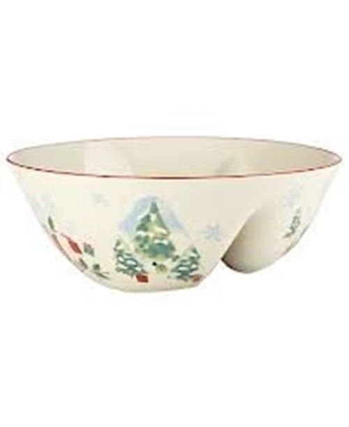 Lenox Holiday Divided 2-Part Angle Bowl 8.75" Inspirations ...