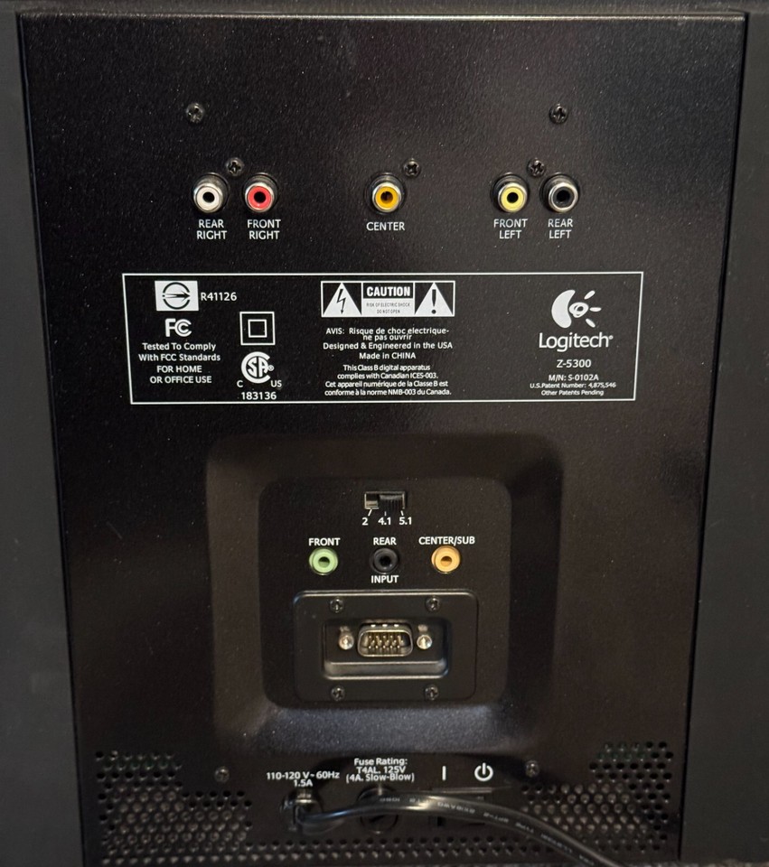 Logitech Z-5300 THX 5.1 Full Surround Sound Computer Speaker System | eBay