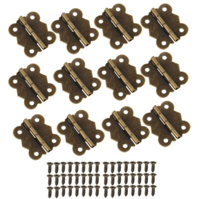 12 Pcs Jewelry Box Hardware Antique Hinges for Crafts Wooden Box ...