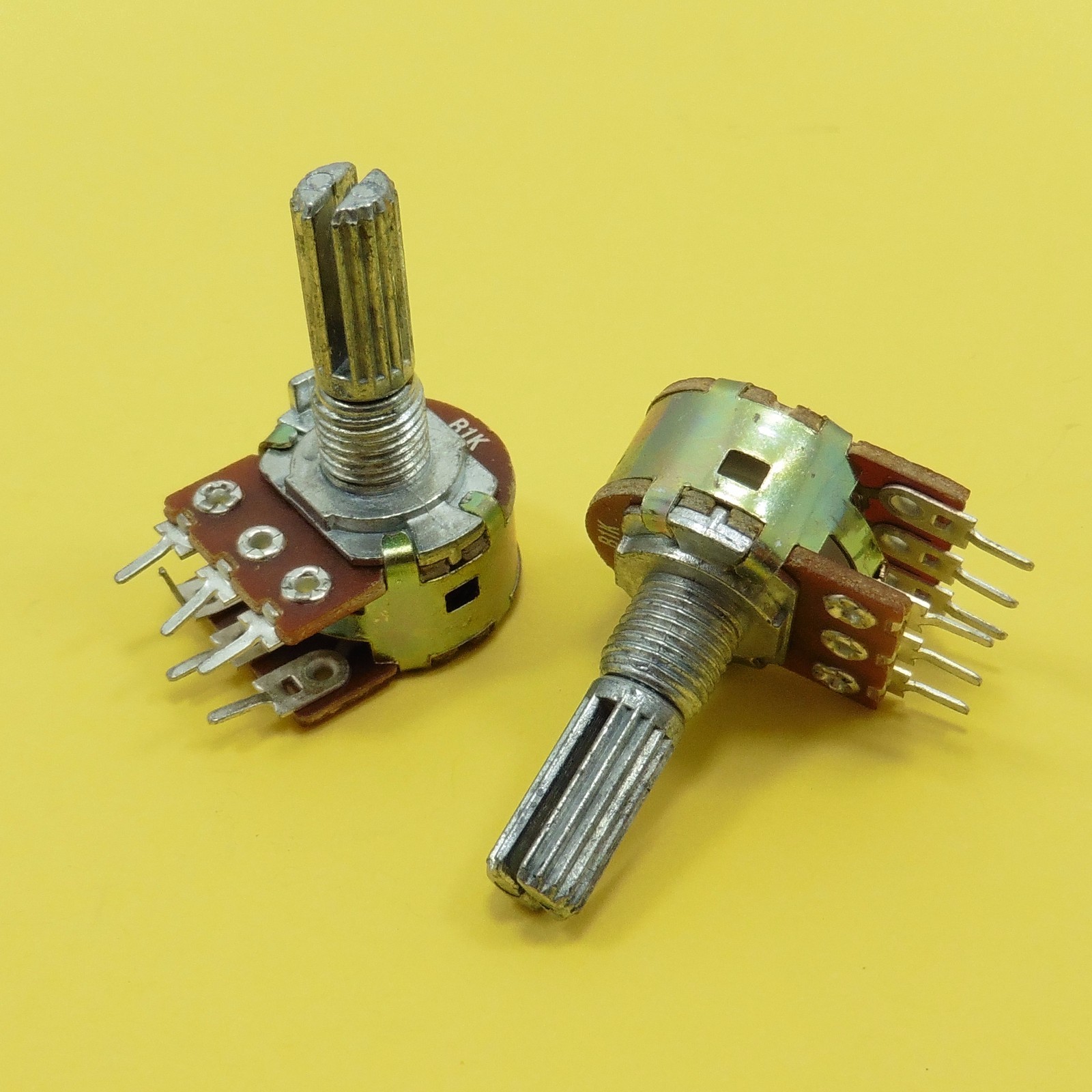 Linear Stereo Potentiometers Dual Tone Volume Control Mixer Pot 20mm ...