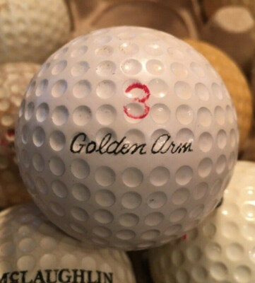VINTAGE ORIGINAL " GOLDEN ARM " DIMPLE GOLF BALL | eBay