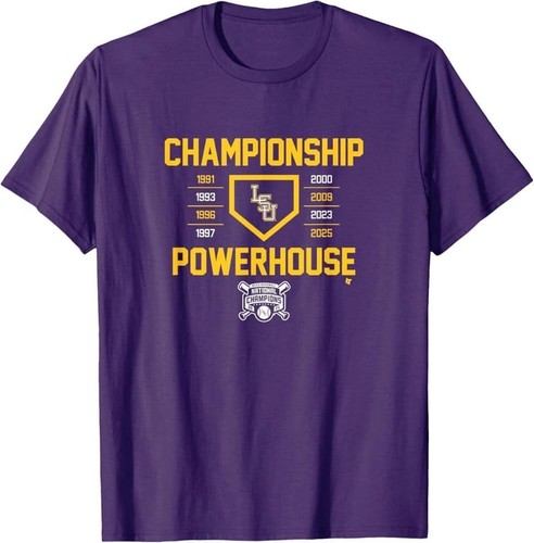 LSU Baseball - Championship Powerhouse 2025 T-Shirt | eBay