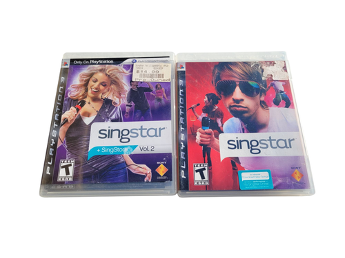 Singstar Lot of 2 Video Game Vol 1 & 2 Sony Playstation 3 PS3 2011 Disc ...