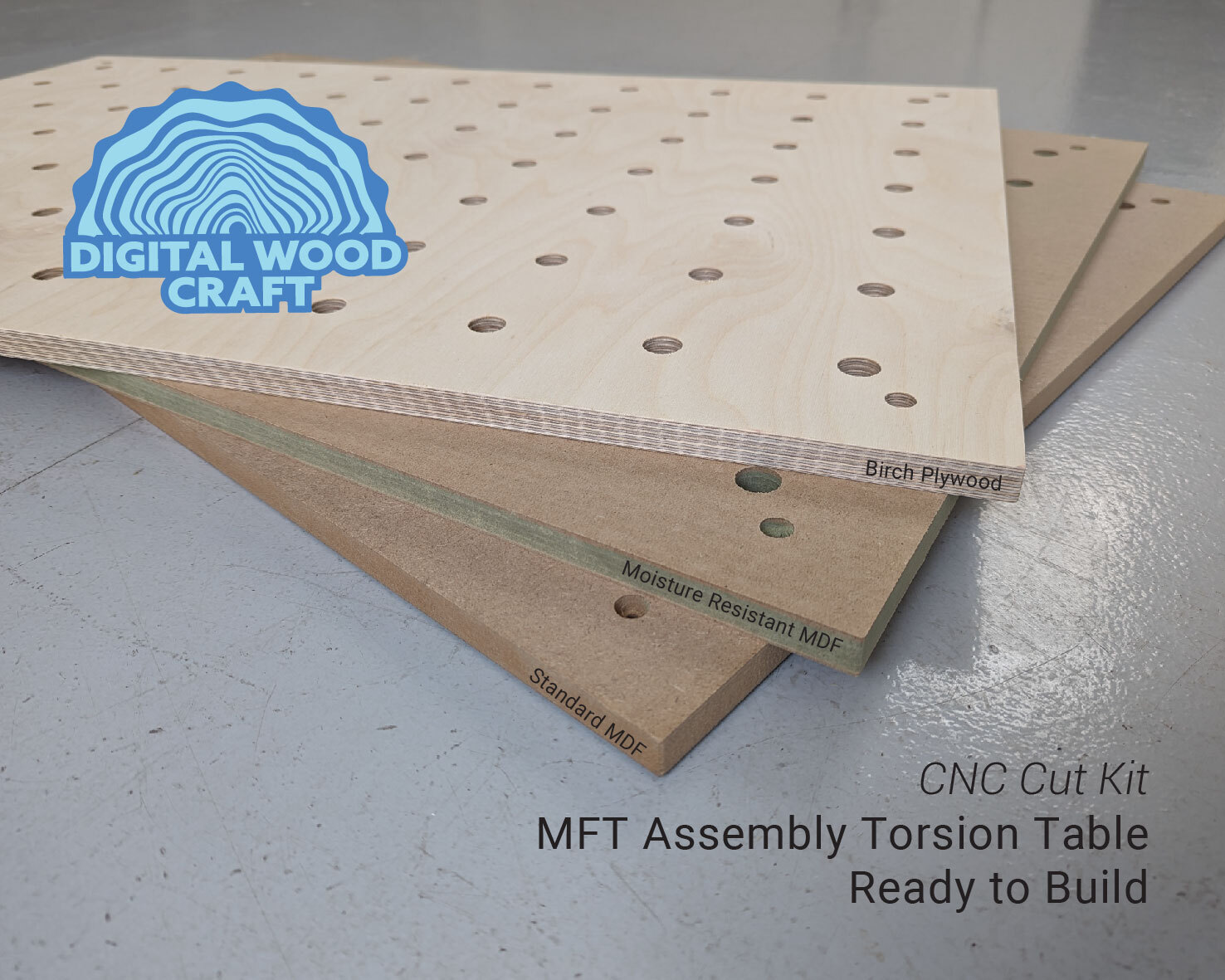 MFT Torsion Box Assembly Table Wood Work Bench Kit 1190x800mm MDF ...