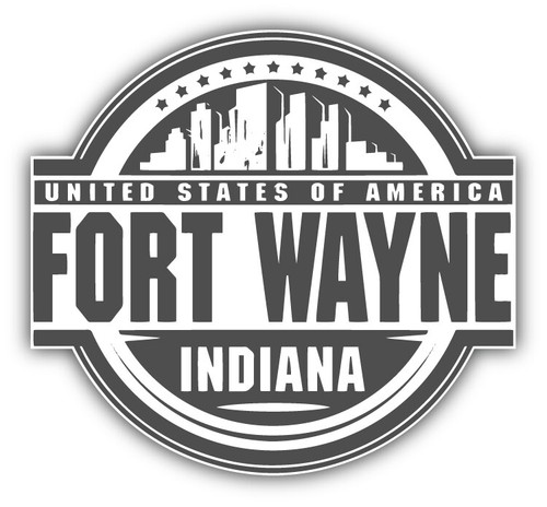 Fort Wayne City USA Label Car Bumper Sticker Decal - "SIZES" | eBay