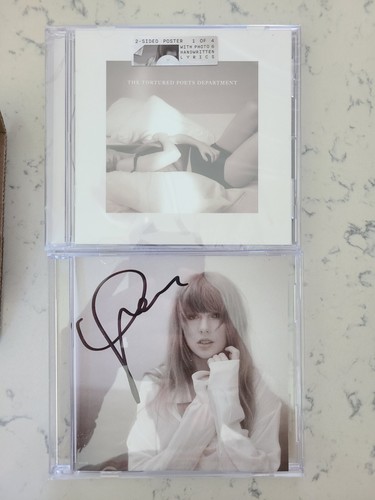 Taylor Swift The Tortured Poets Department TTPD autograph signed CD ...