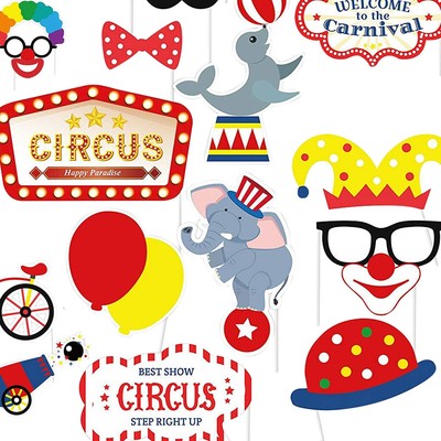 Circus Photo Booth Props Printable