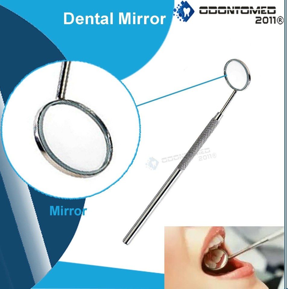 Dental Mirrors Stainless Steel Surgical Instruments #5 Oral Care Front ...