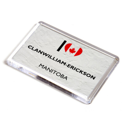 FRIDGE MAGNET - I Love Clanwilliam-Erickson, Manitoba - Canada | eBay UK