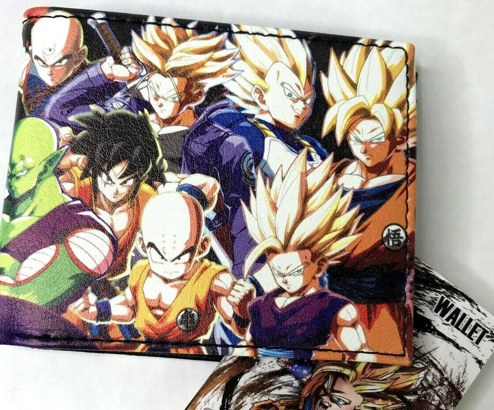 Dragon Ball Fighterz DBZ Group Anime Bifold Piccolo Goku Gohan Buu Mens ...