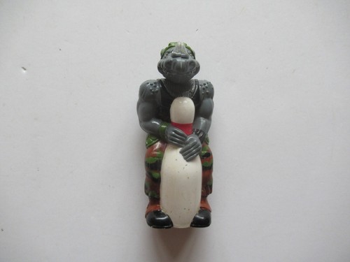 VINTAGE REMCO TMNT NINJA TURTLES POPPIN BOWLING PIN ROCKSTEADY FIGURE ...