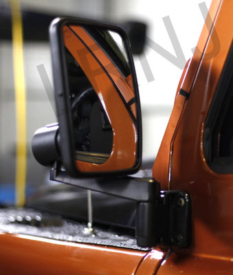 LAND ROVER DEFENDER 90 /110 UNBREAKABLE CONVEX MIRROR WITH SHORT 170 MM ...