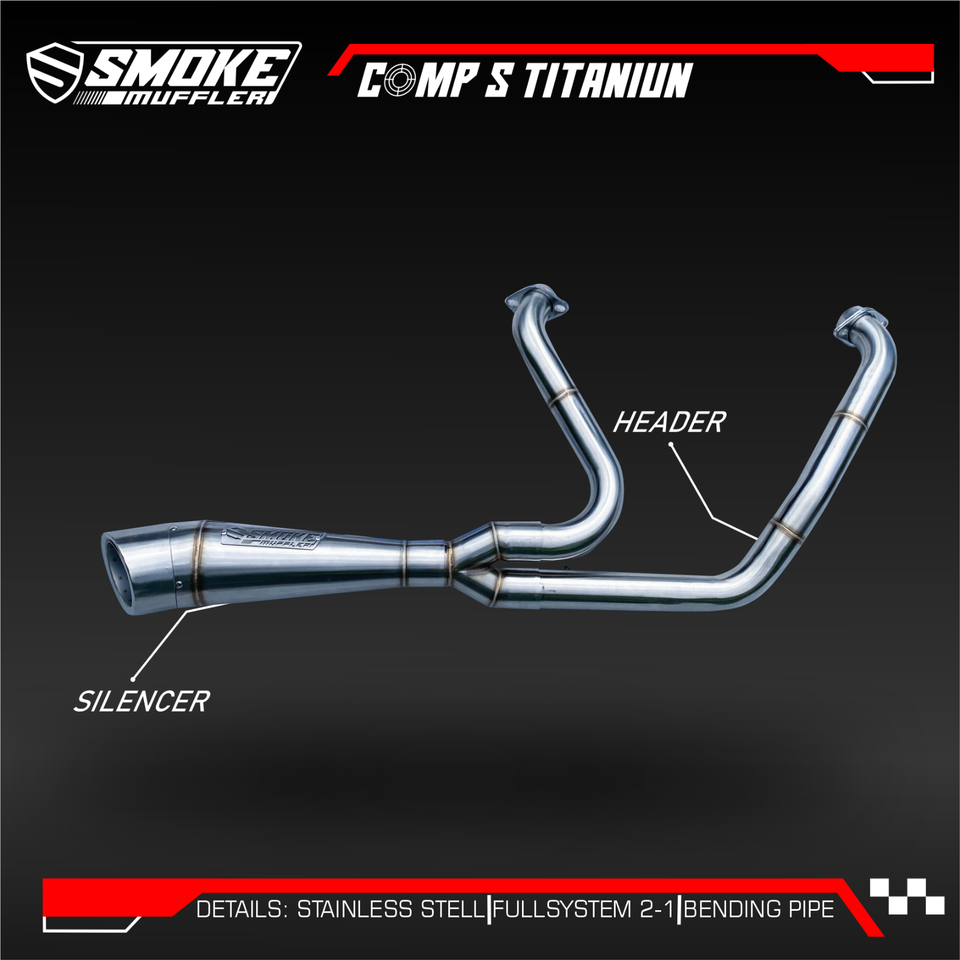 2-1 Exhaust Full System Fit For Harley Davidson Softail Fat Boy 88 Ci ...