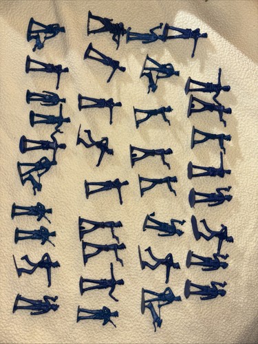 Lot of 36 Blue Plastic Army Men 1 3/4" Inch Bulk Action Figures Toy ...