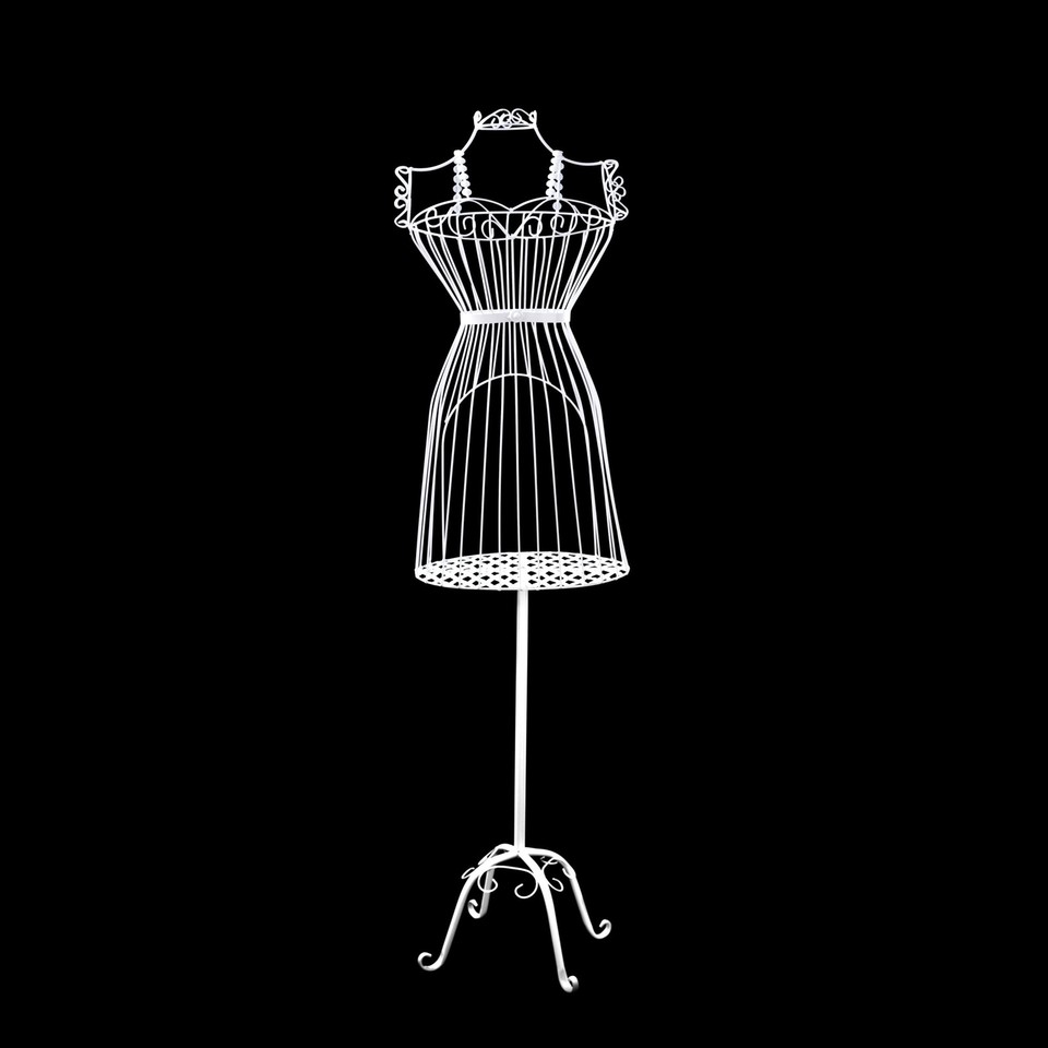 Female White Metal Steel Wire Mannequin Dress Form for Sewing Display ...
