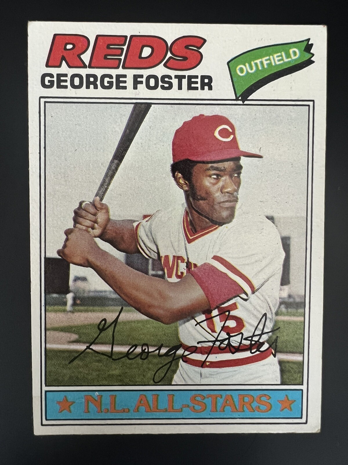 2 Card Lot 1977 Topps Baseball George Foster Cincinnati Reds #347 #3 ...