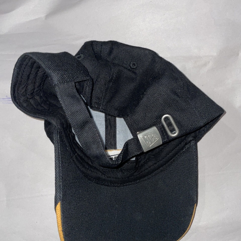 Men's JCB Strapback Hat Black With Yellow Adjustable Baseball Cap | eBay