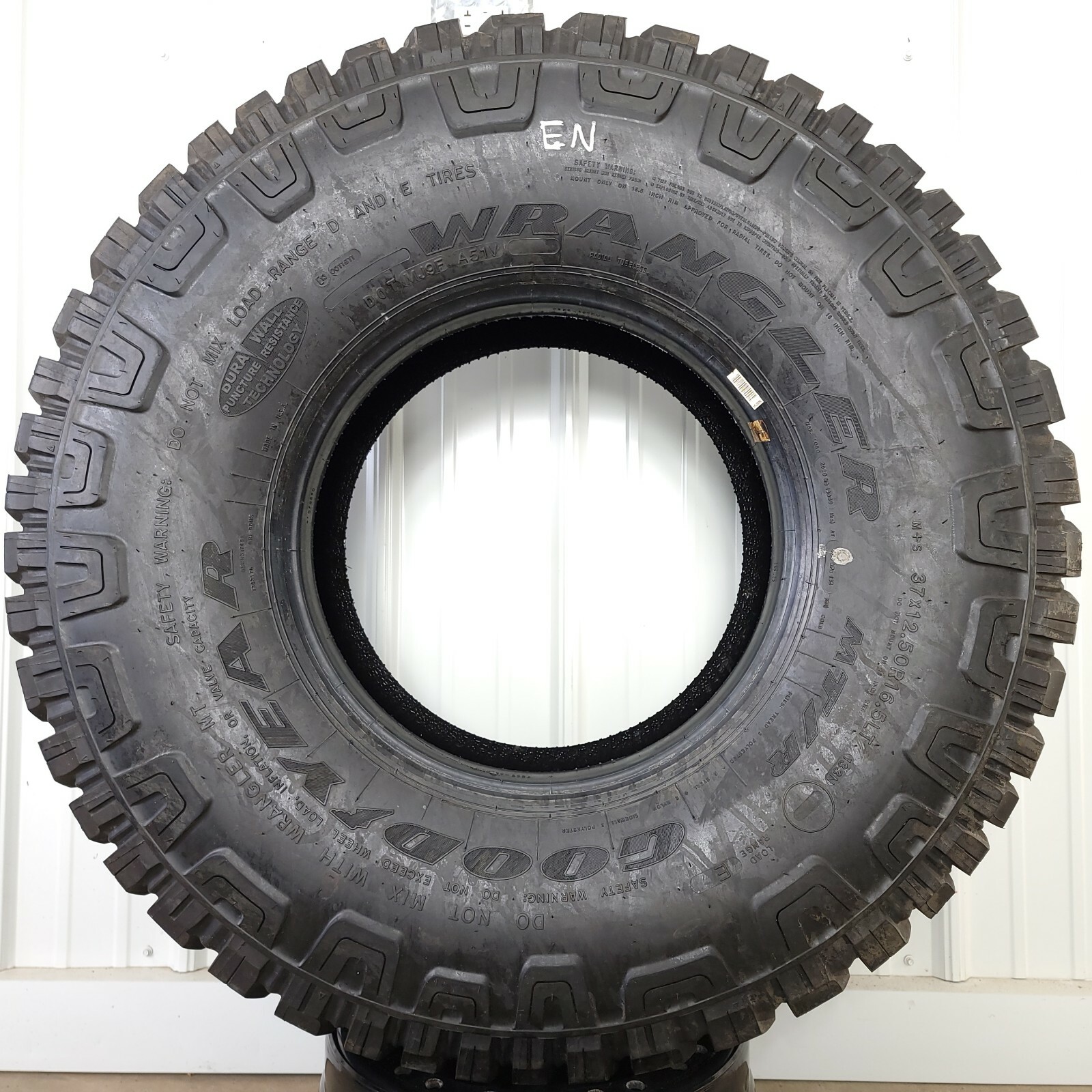 Goodyear Wrangler MT/R 37x12.50R16.5 LT Military Hummer Tires, E/10-Ply ...