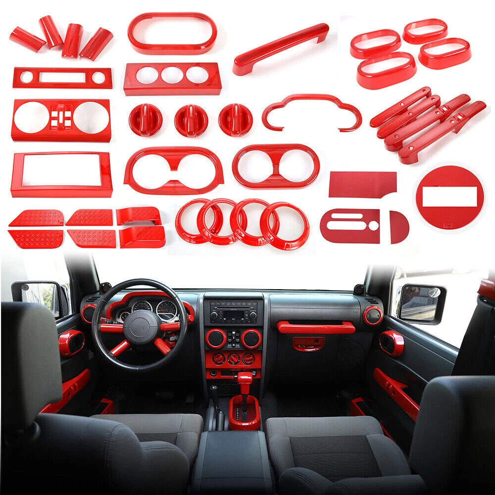 Jeep Wrangler Interior Trim Kit Red | Cabinets Matttroy