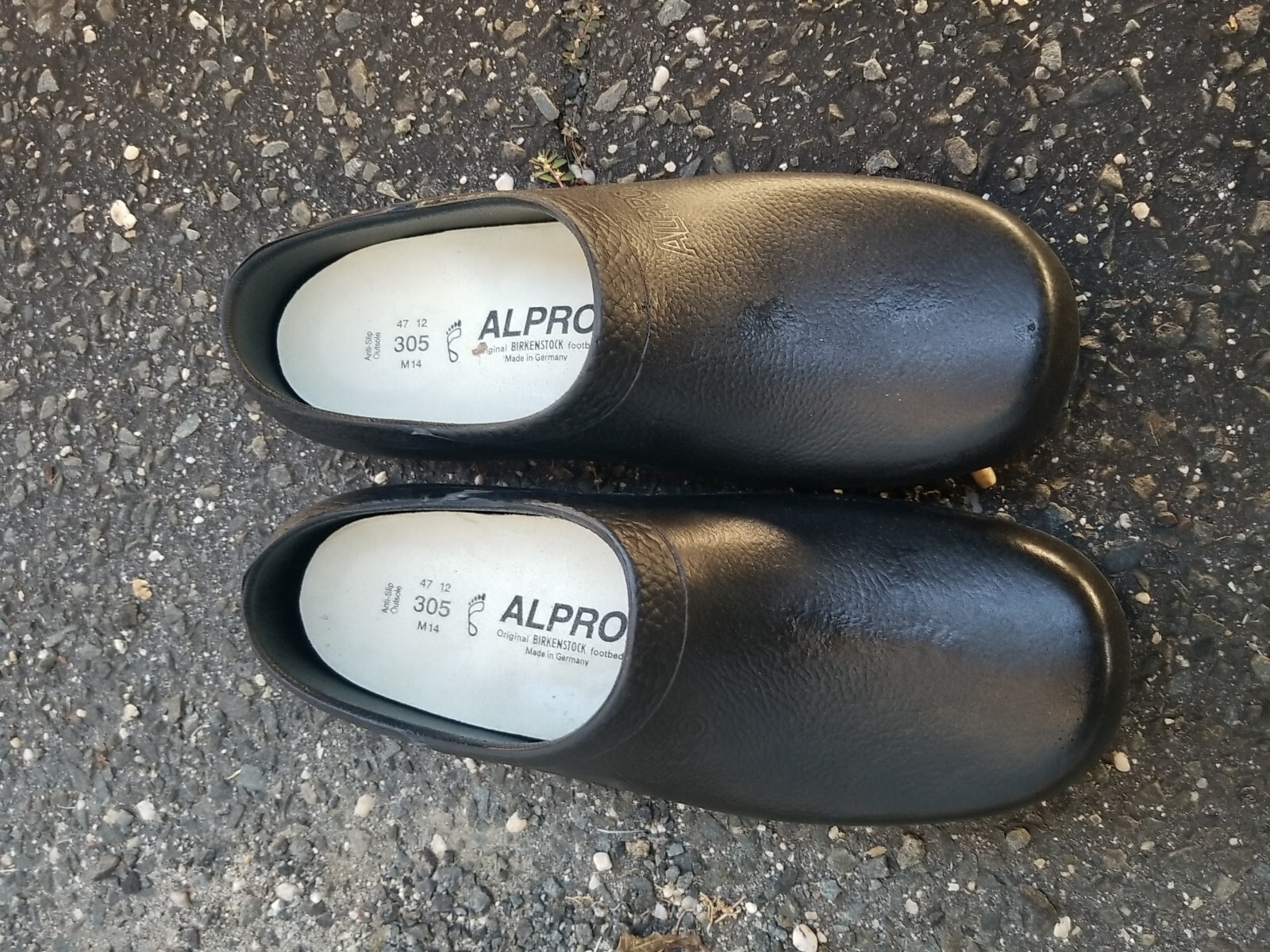 Alpro Birkenstock Clogs Mens US 14 Black Rubber Slip Res Shoes Casual ...