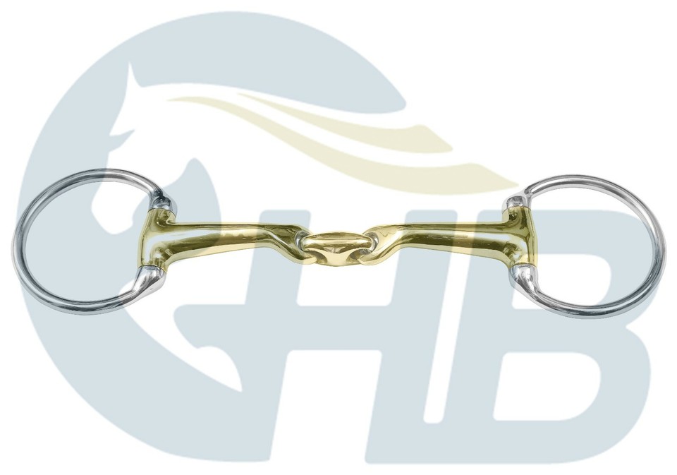 German Silver Verbindend Style Double Jointed Eggbutt Snaffle 4.50" to ...