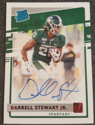 2020 DONRUSS DARRELL STEWART JR RC AUTOGRAPH RATED ROOKIE*NRMT*SPARTANS ...