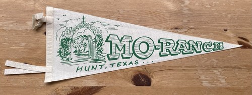Vintage Mo-Ranch Hunt Texas Christian Camp 18 Inch Felt Pennant w Great ...