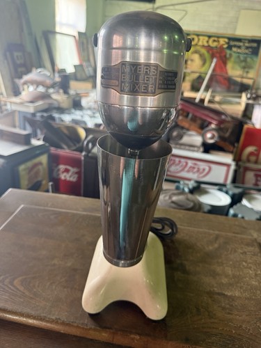 Vintage Myers Bullet Mixer, Cream Porcelain, Commercial, Malt Shop ...