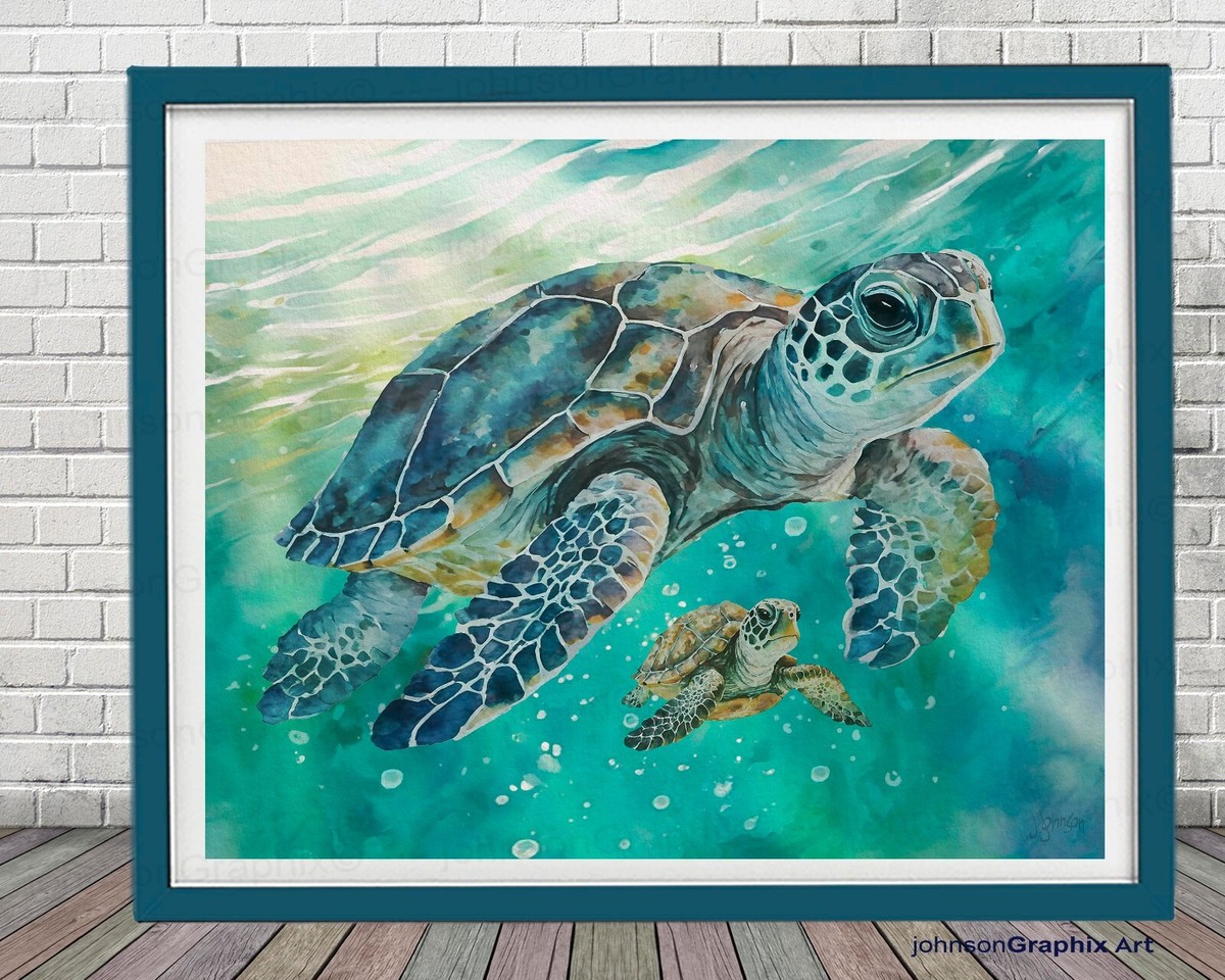 Sea Turtle Painting On Canvas
