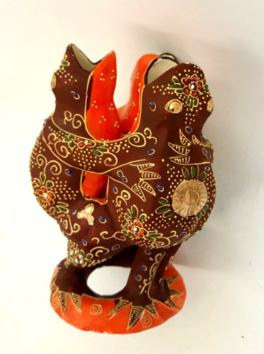 Antique Japanese Three Dancing Frogs Spill Vase 1920s Good luck ...