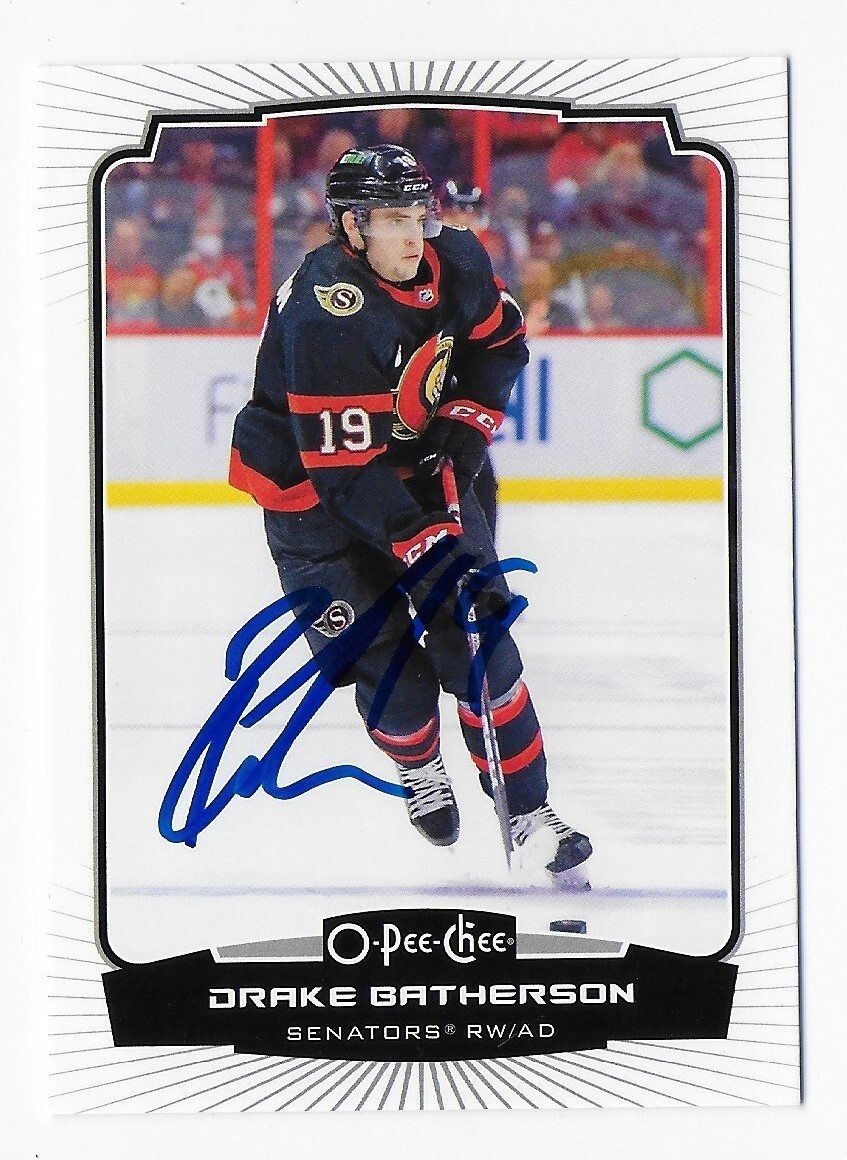 2022-23 O-PEE-CHEE #110 DRAKE BATHERSON SENATORS AUTOGRAPHED SIGNED ...