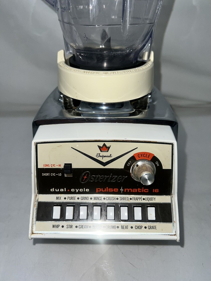 Vintage Avocado Green/Chrome Imperial Osterizer Blender Pulse-Matic 16 ...