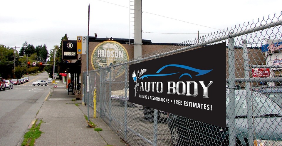 Custom Auto Body Banner - Collision Repair Shop Sign - Car Restoration ...