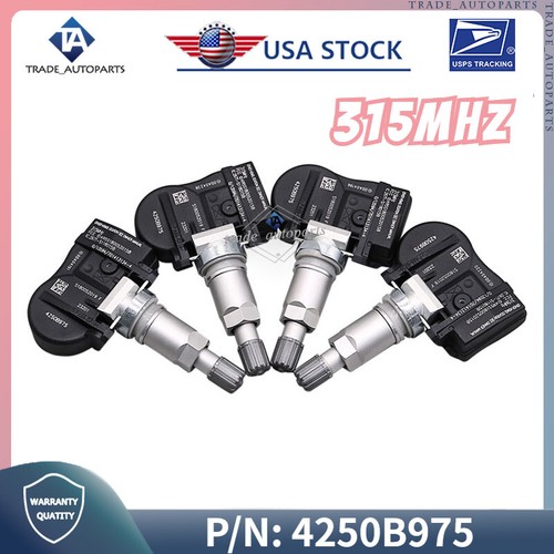 4x TPMS TIRE PRESSURE SENSOR NEW 4250B975 For Mitsubishi Lancer ...
