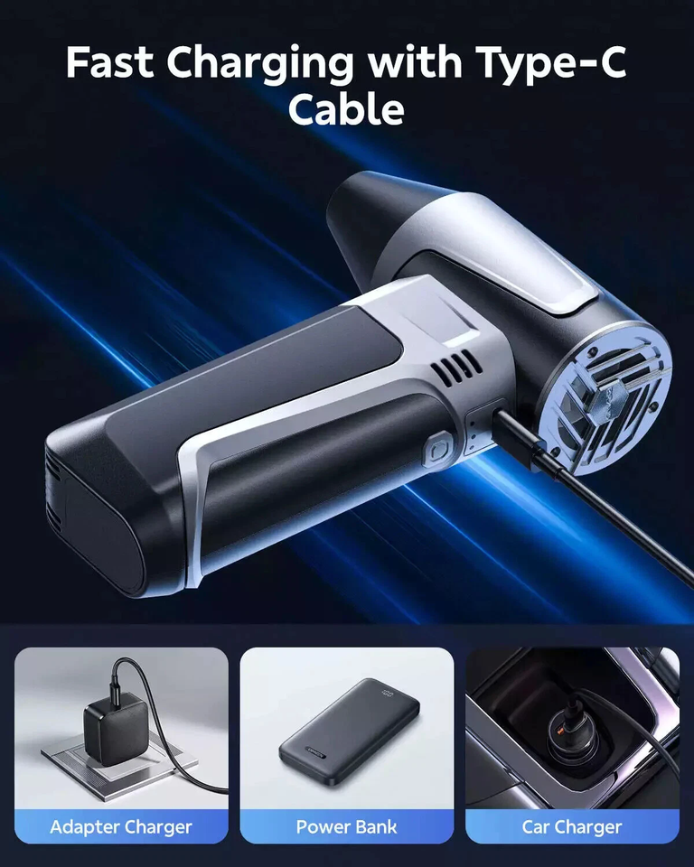 130000 RPM Mini Jet Dry Blower Rechargeable Portable Air Blower ...