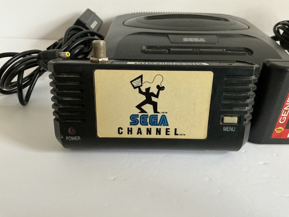 Sega Channel Model No. D-9593 w/ Power Cord, Adapter, Genesis Console ...