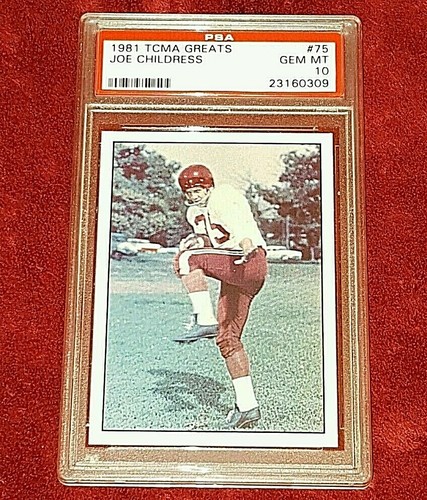 JOE CHILDRESS 1981 TCMA GREATS #75 CARDINALS AUBURN ALABAMA PSA 10 🔥 ...