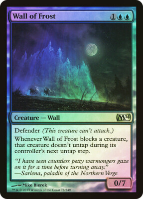 MTG FOIL Wall of Frost - Magic 2014 #78 | eBay