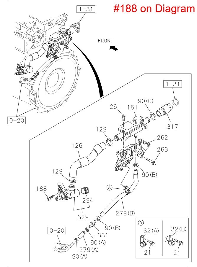 NEW OEM Isuzu Engine Crankcase Vent Bracket 8981401462 NQR NRR NPR-HD 5 ...