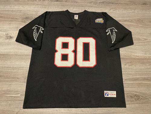 Tony Martin #80 Atlanta Falcons NFL Super Bowl XXXIII 33 Logo 7 Jersey ...