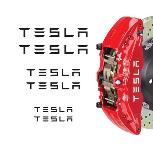 Tesla Model S Y 3 Brake Caliper High Temp Vinyl Decal Sticker 6 PCS | eBay