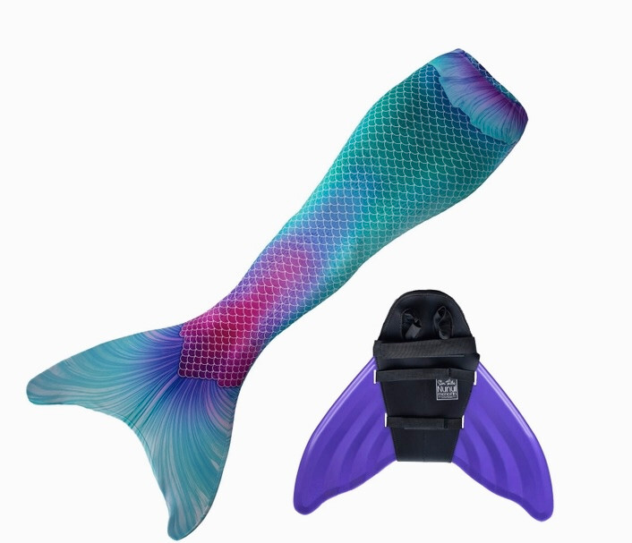 Sun Tail Mermaid Magic Mermaid Tail + Monofin Set for swimming - New w ...
