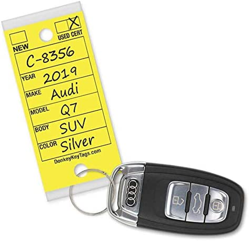 Donkey Key Tags, Laminated Self-Protecting (250 Tags Per Box with Metal ...