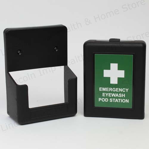 Emergency Eye Wash Pod Station in Dust Free Box & Wall Bracket. 10 ...