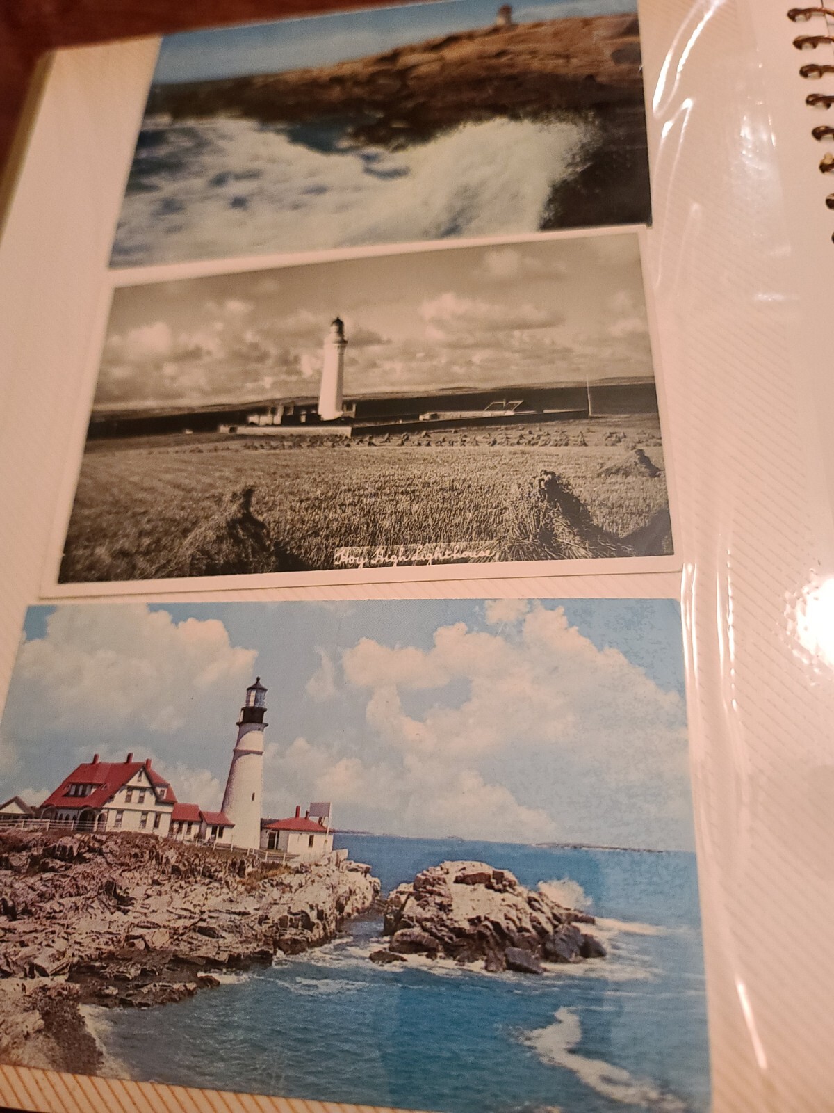 Vintage Postcard Album Lighthouses 33 total some RPPC | eBay