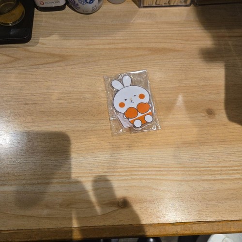 Kuzupyon Mascot Charm Rabbit Acrylic Strap 5cm White Orange Cute | eBay