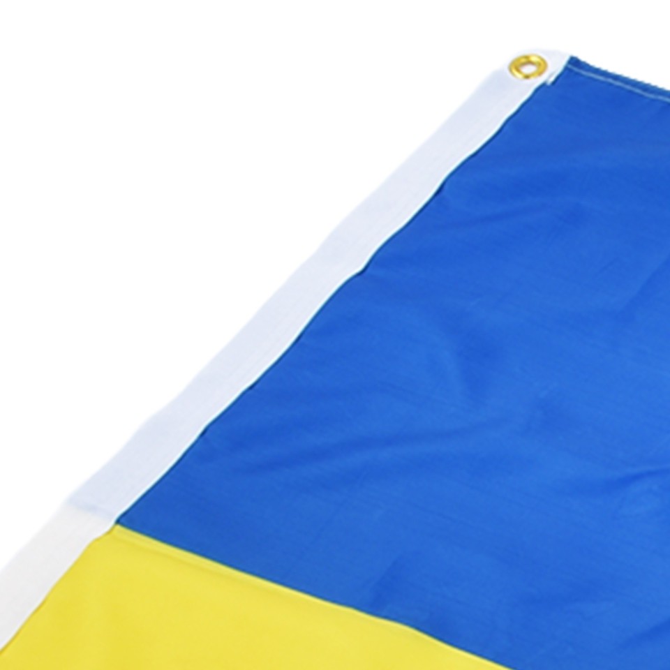 °Ukrainian Flag Polyester Pongee Vivid Color UV Fade Resistant Digital ...
