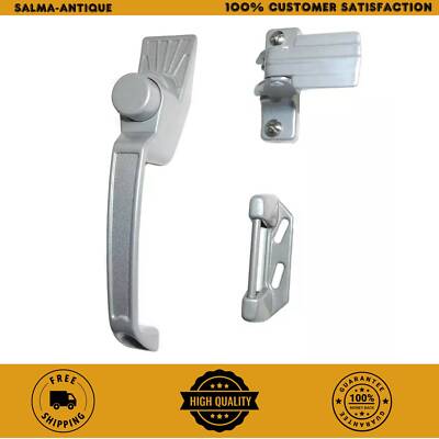 Silver Aluminum Screen Door Handle Set Latches | eBay